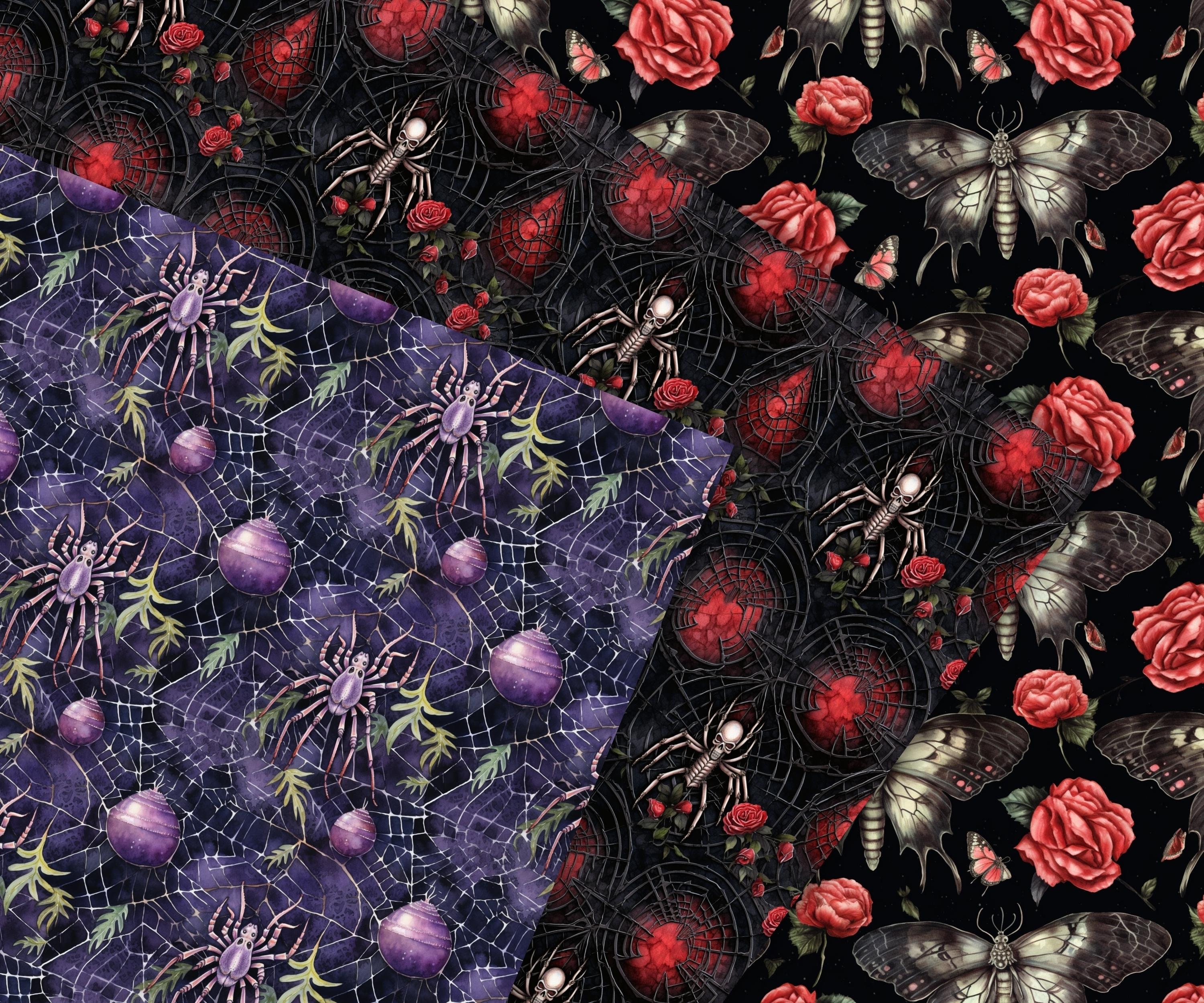 Watercolour Gothic Digital Paper, 25 Seamless Gothic Patterns in ...