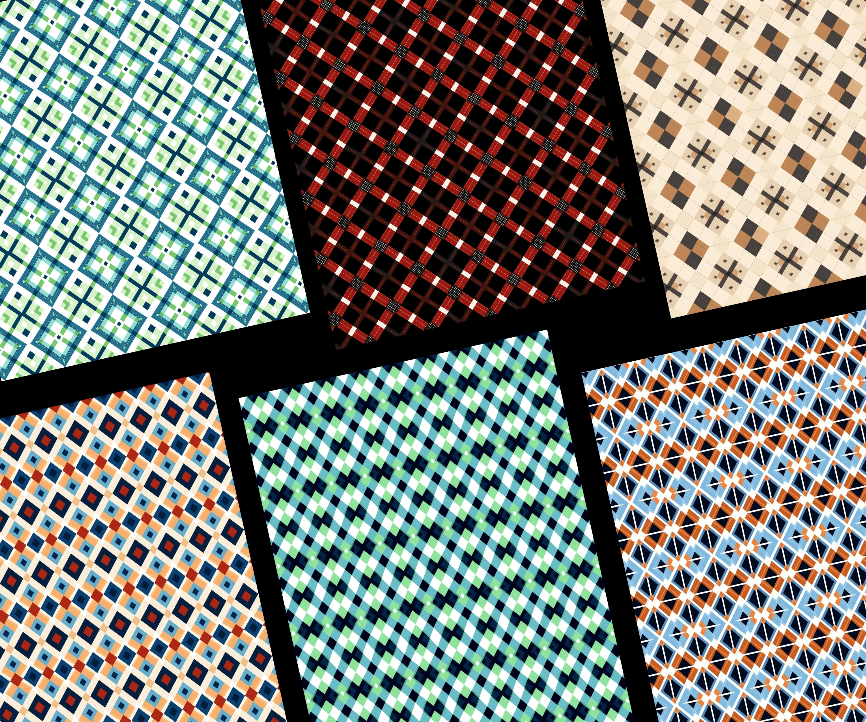 Argyle Patterns, 25 Seamless Digital Papers, Argyle Patterns for ...