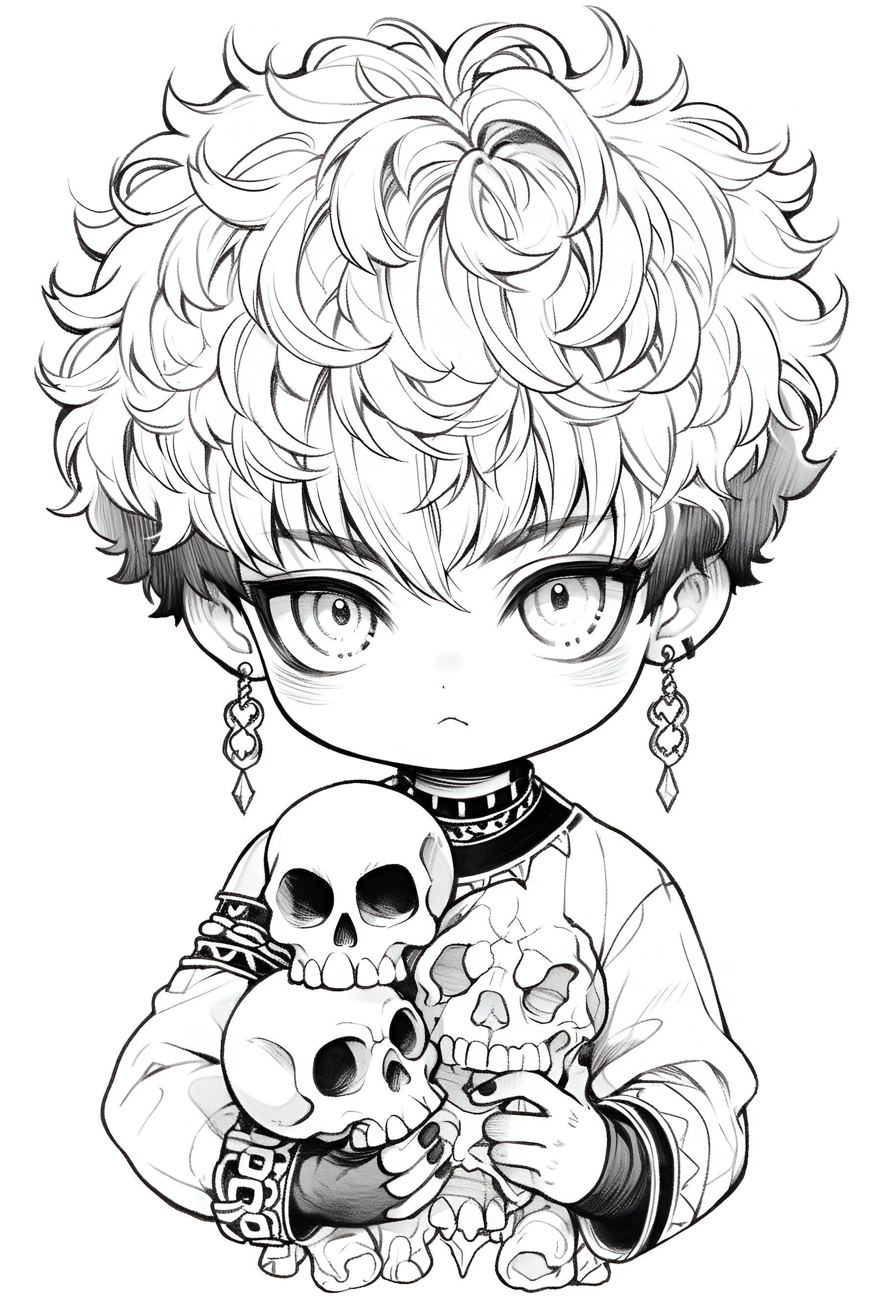 Chibi Colouring Pages, 30 Gothic Chibi Printable Colouring Pages ...