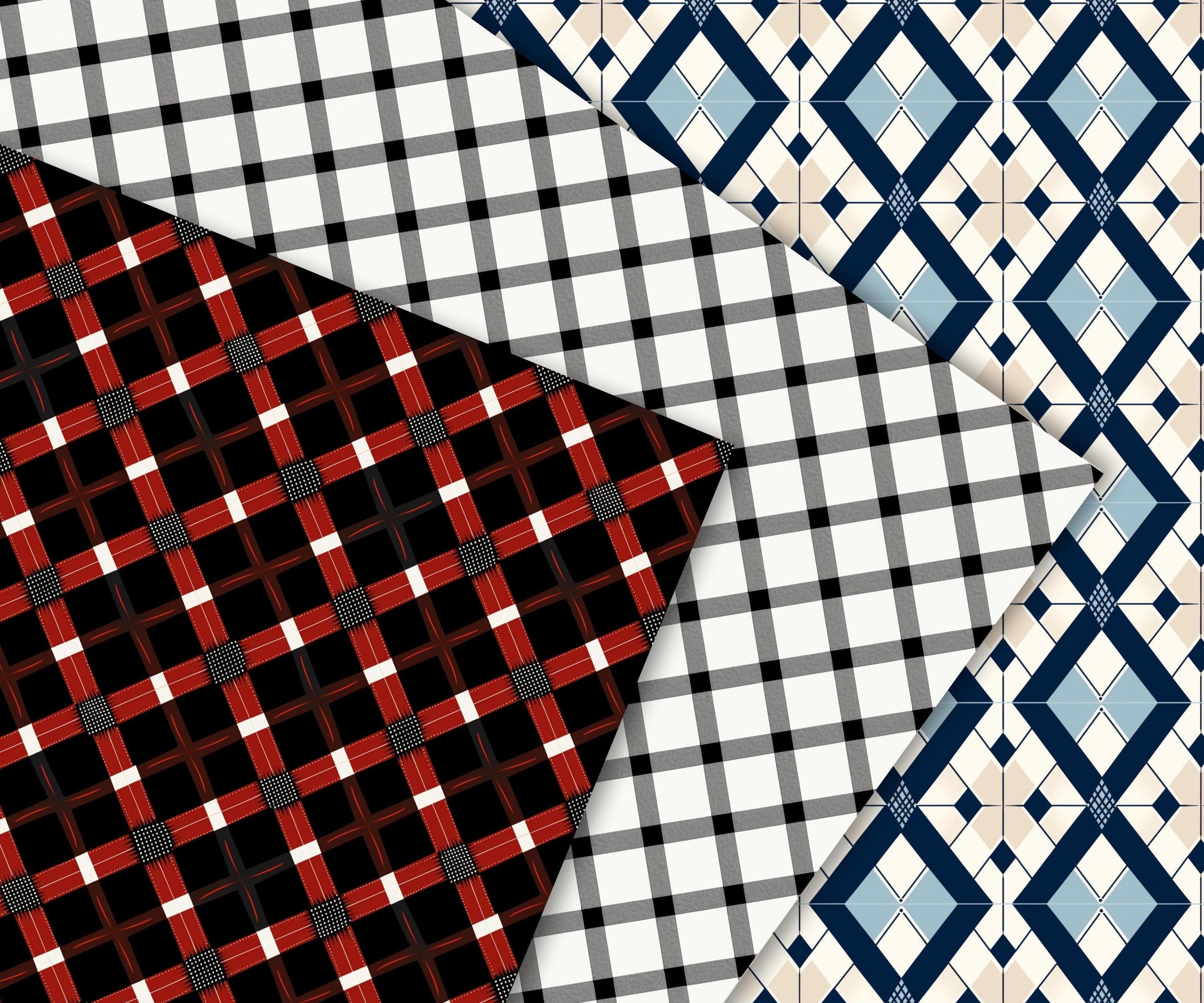 Argyle Patterns, 25 Seamless Digital Papers, Argyle Patterns for ...