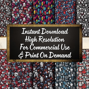 Urban Street Art Patterns, 20 Seamless Digital Papers, Instant Download ...