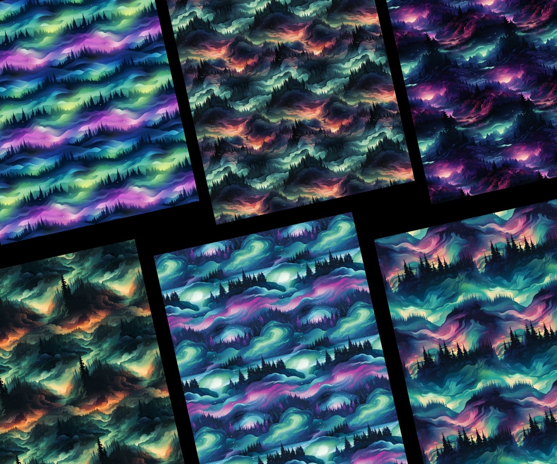 Celestial Dream Patterns, 20 Cosmic Sky Seamless Digital Papers, Instant Download, Personal ...
