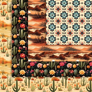 Wild West Patterns, 25 Western Themed Seamless Digital Papers, Instant ...