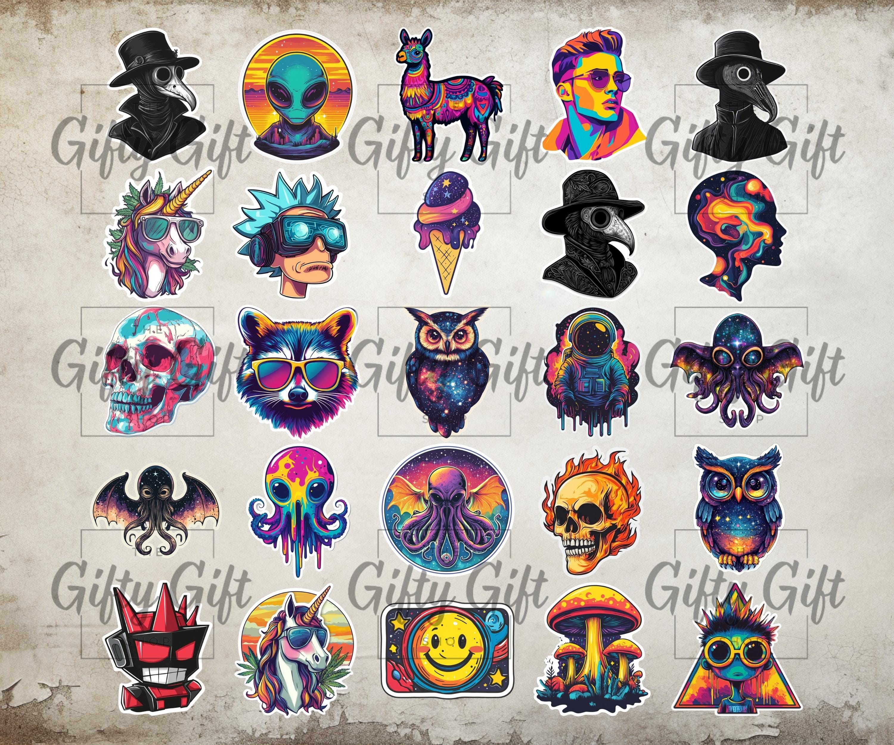 Assorted Sticker Pack, 100 Stickers Mega Pack, Cool Sticker Pack ...