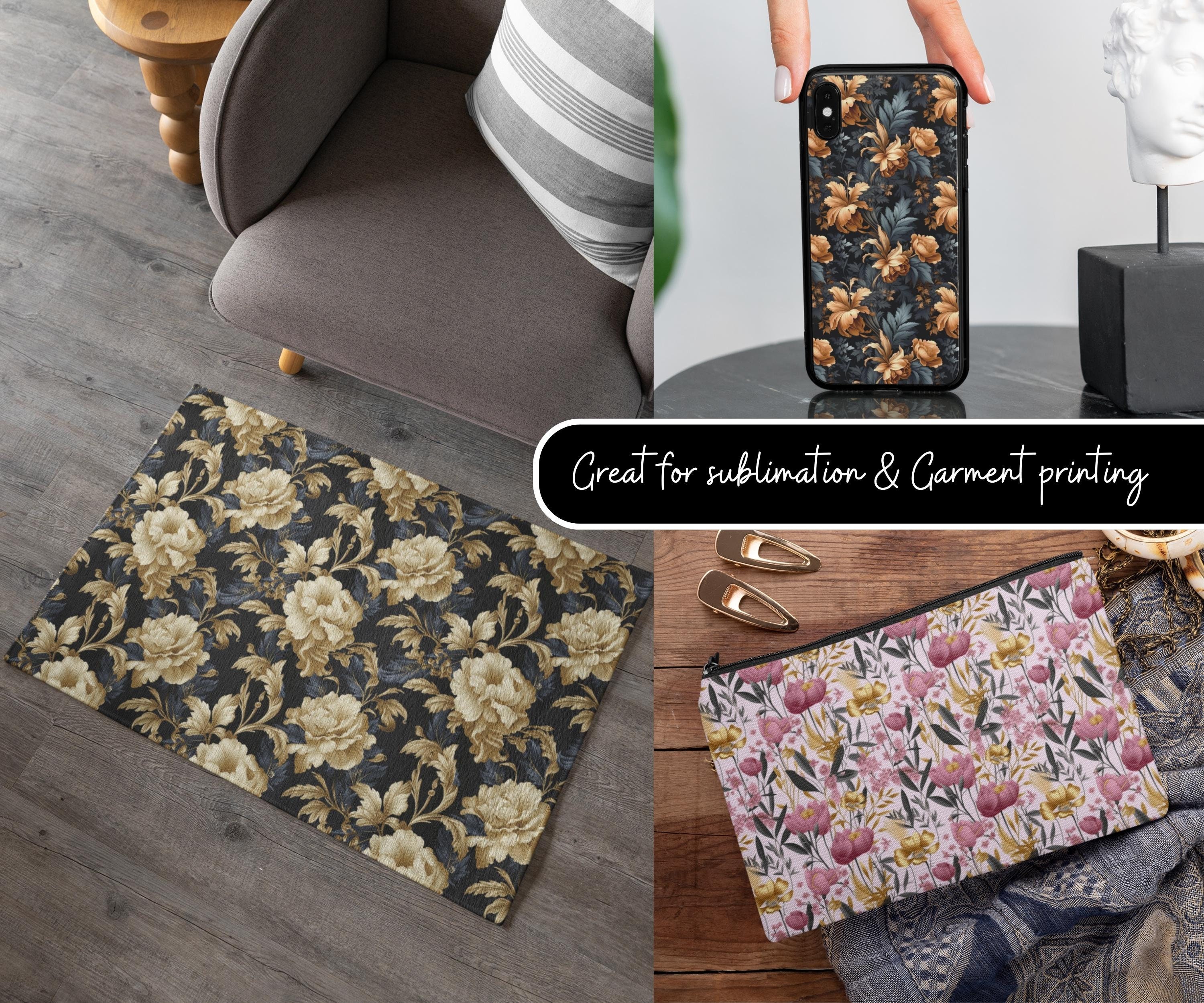 Baroque Patterns, 20 Seamless Digital Papers of Baroque Floral Patterns ...