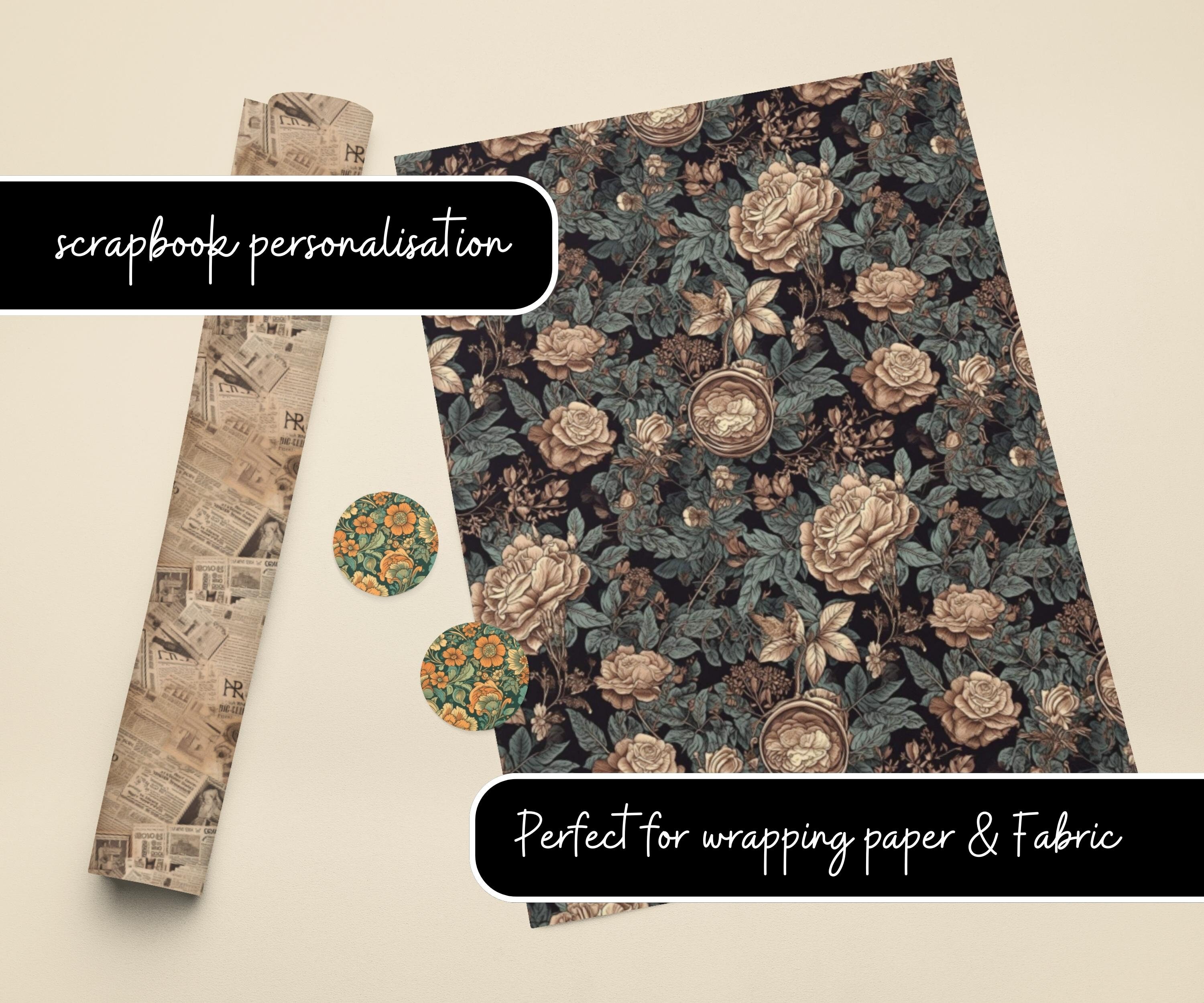 Vintage Digital Patterns, 20 Seamless Vintage Digital Papers for ...
