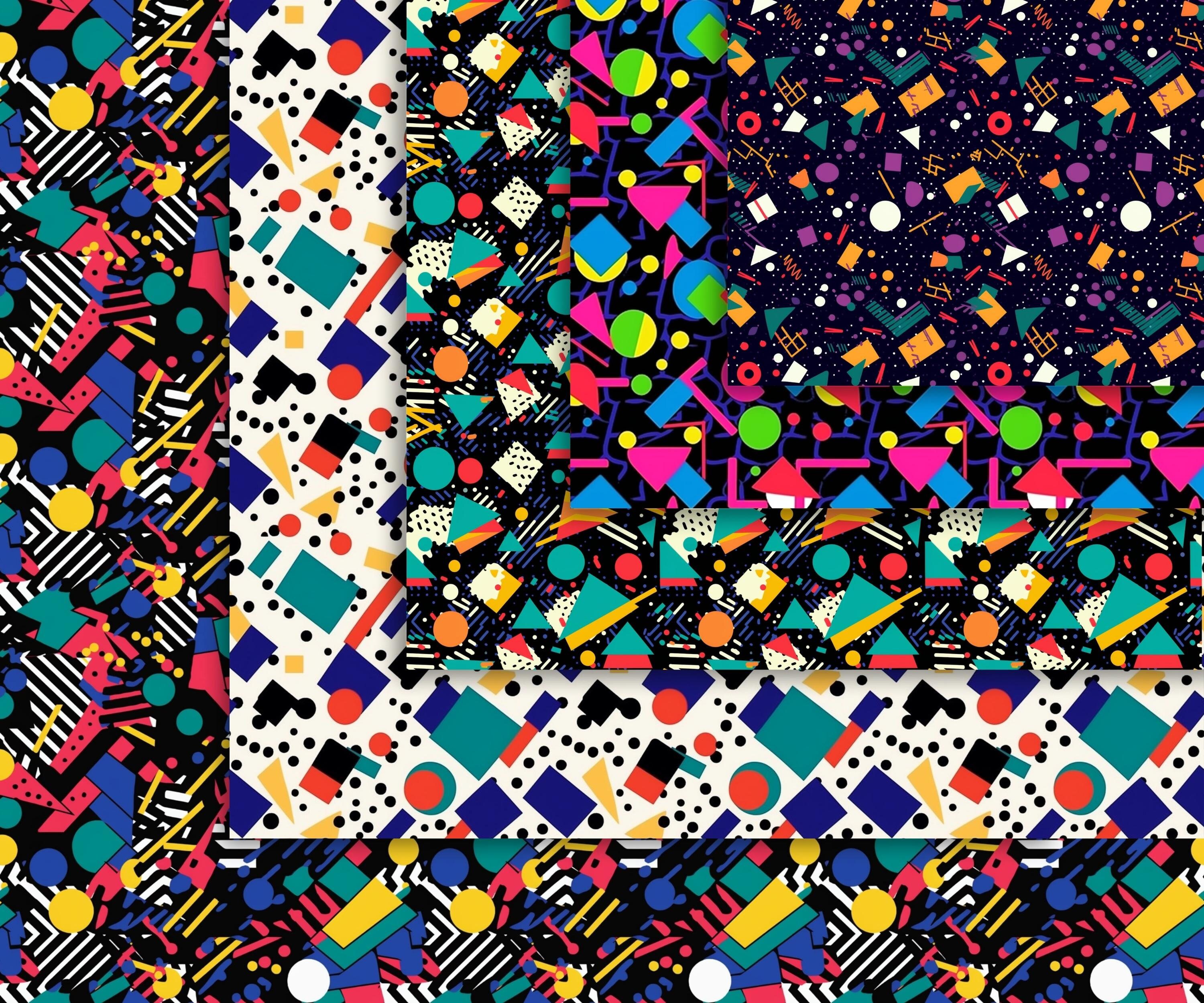 90's Patterns, 15 Seamless Digital Papers of Classic 90's Patterns for ...