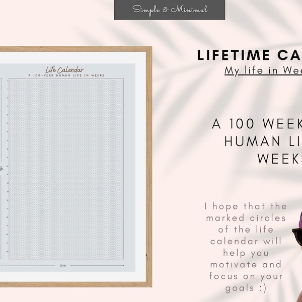 Life in Weeks Poster - Etsy