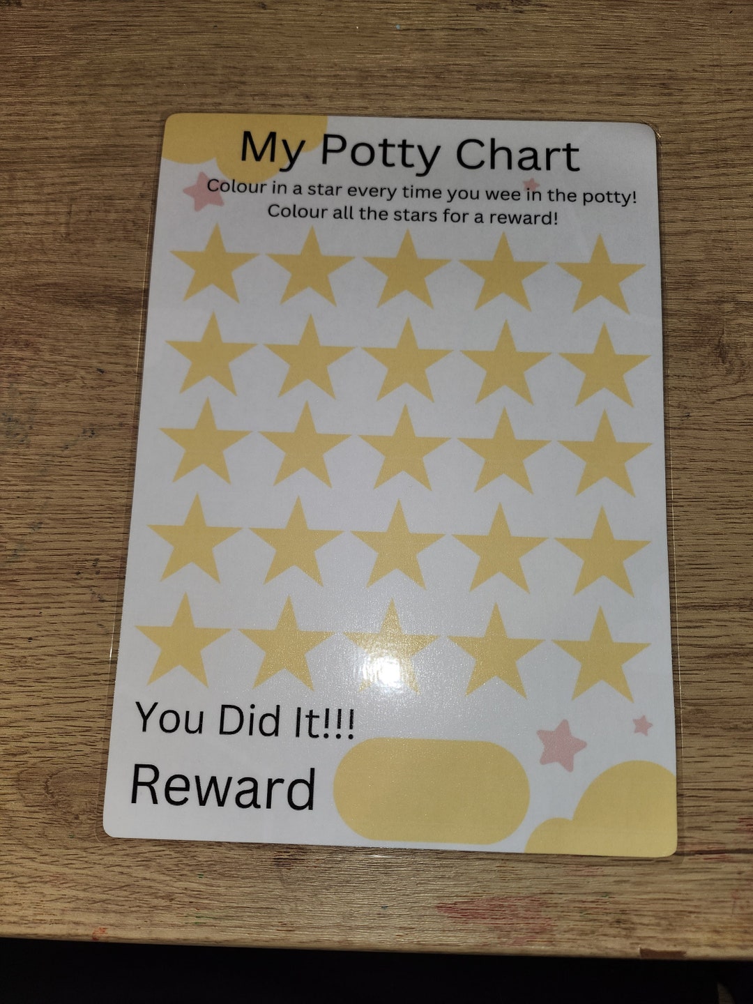 Potty Training Reward Chart - Etsy