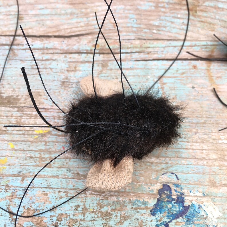 Black Furry Little Bee Fly on String, Furry Bugs - Etsy