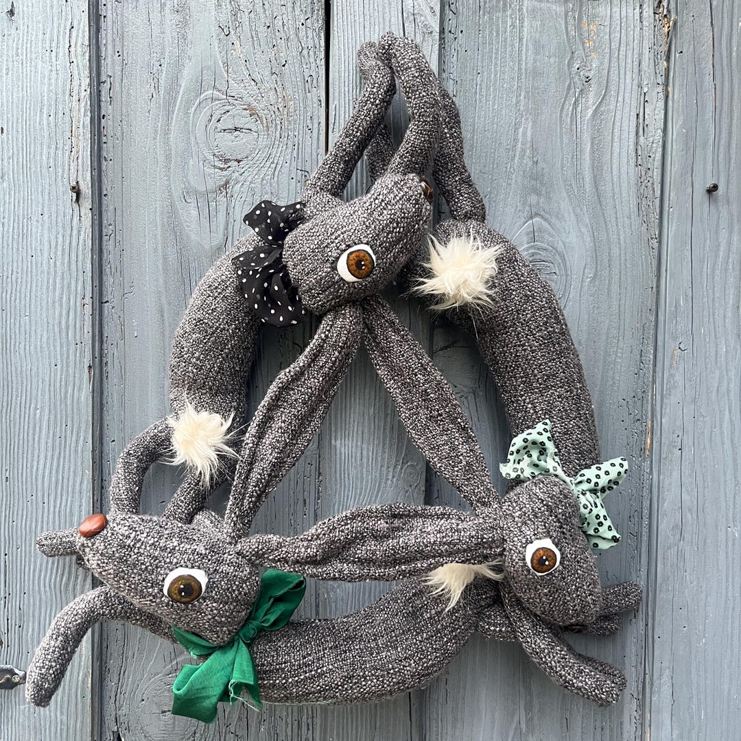 Handmade Three Hares Circle Rag Doll – Pagan Symbol Wall Art - Etsy