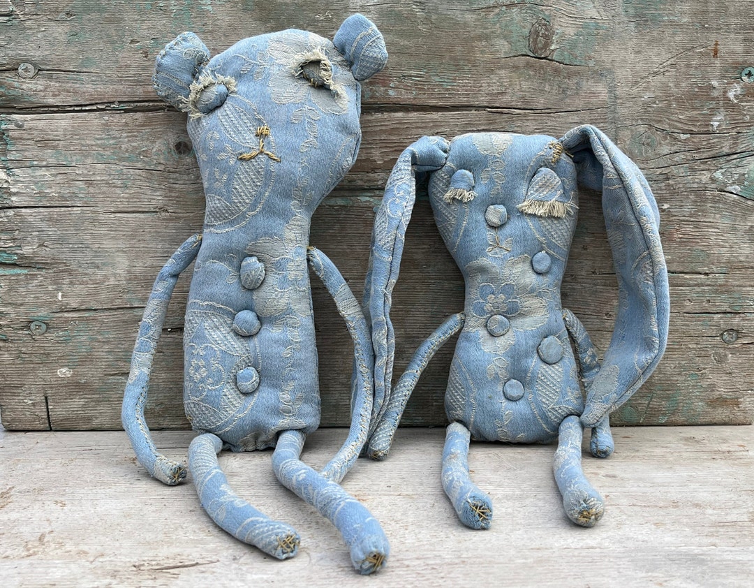 Handmade Rag Dolls / Upcycled Fabric Art Doll Animal Art Doll/fabric ...