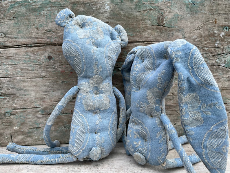 Handmade Rag Dolls / Upcycled Fabric Art Doll Animal Art Doll/fabric ...