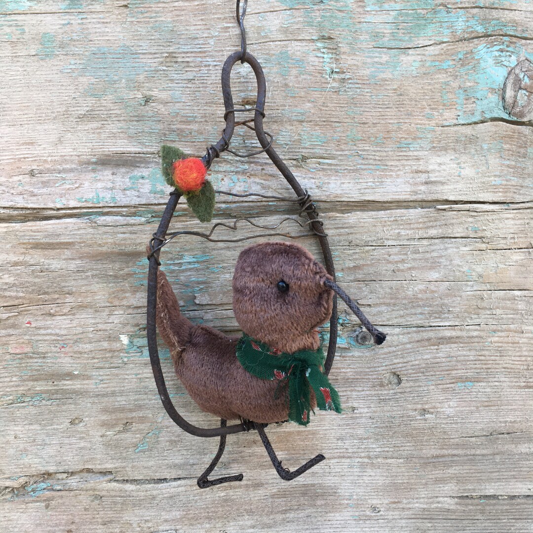 Handmade Hanging Little Bird Rag Doll, Door Hanger, Wall Art, Fabric ...