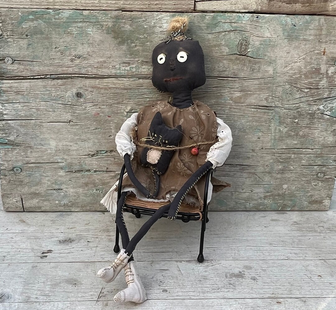 Čarna Handmade Ragdoll/ Small Black Cat / Art Doll/ - Etsy