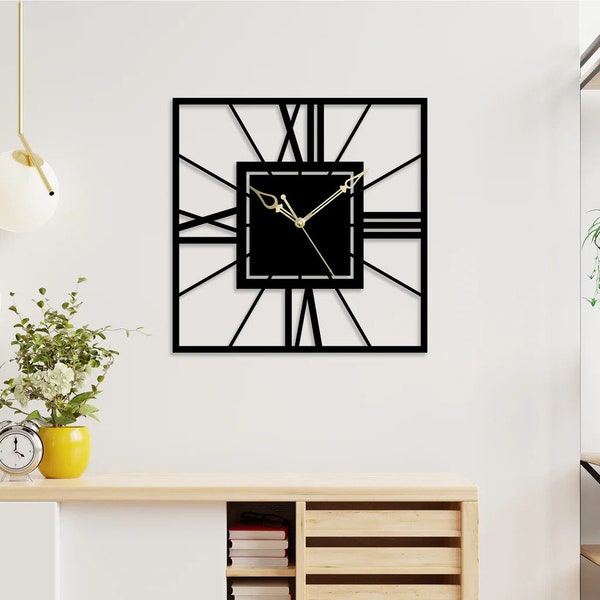Square Wall Clock - Etsy