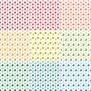 Rainbow Nautical Background Digital Papers Sailor Scrapbook Paper ...