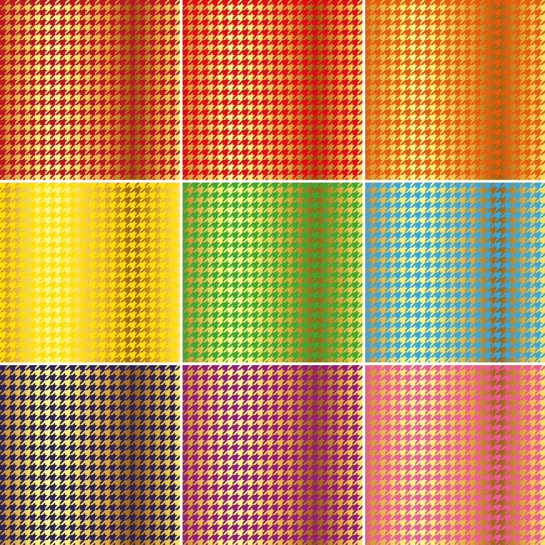 Golden Houndstooth Background Digital Papers Gold Rainbow Houndstooth ...