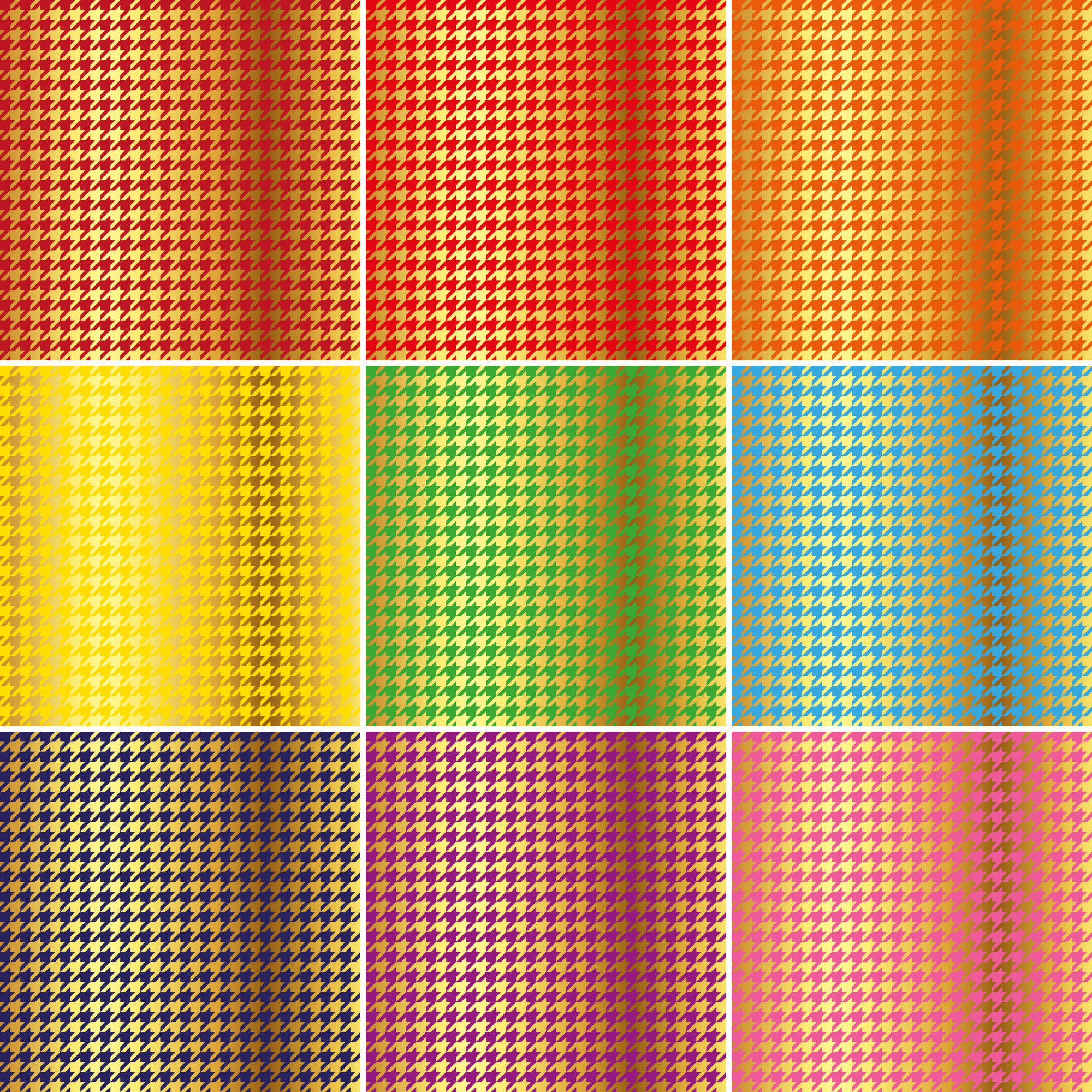 Golden Houndstooth Background Digital Papers Gold Rainbow Houndstooth ...