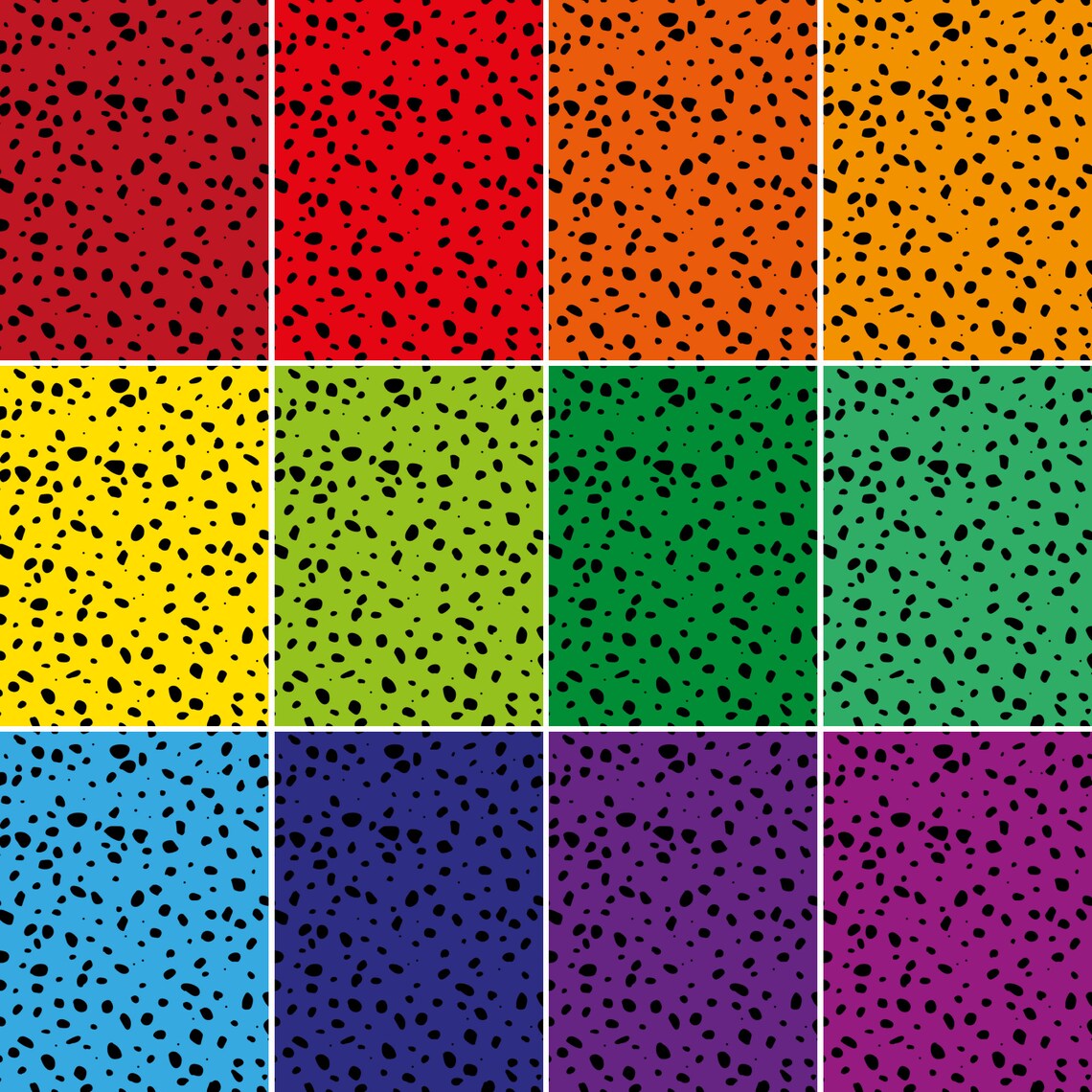 Black Dalmatian Print Background Digital Papers Dalmatian Spots Digital ...
