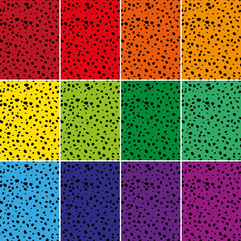 Black Dalmatian Print Background Digital Papers Dalmatian Spots Digital ...