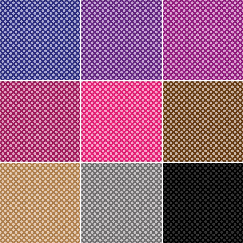 Tinted Polka Dot Background Digital Papers Rainbow Monochromatic Polka ...