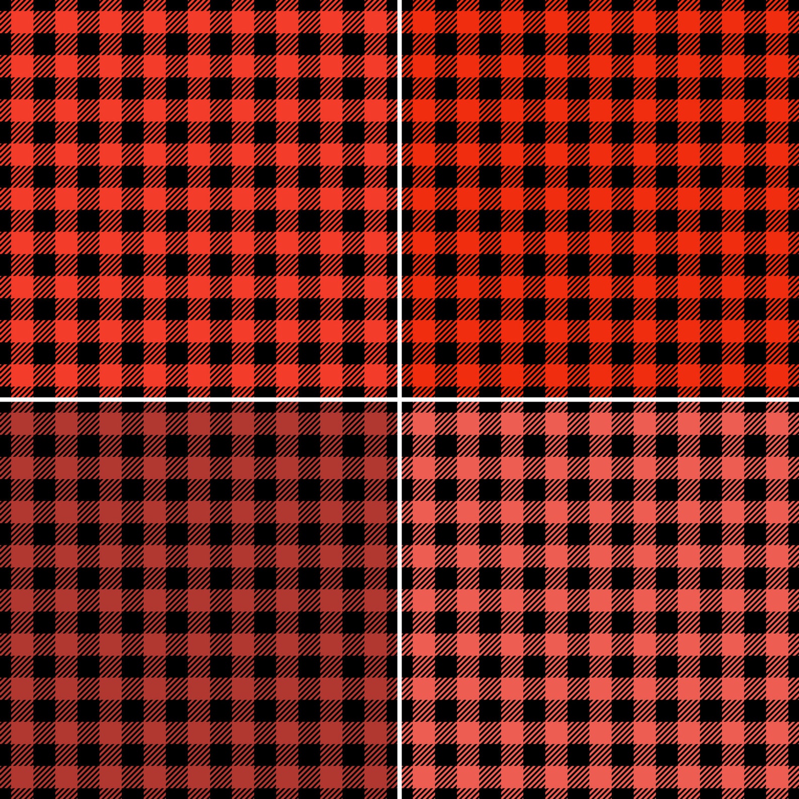 Red Plaid Background Digital Papers Red Buffalo Plaid Digital Scrapbook ...