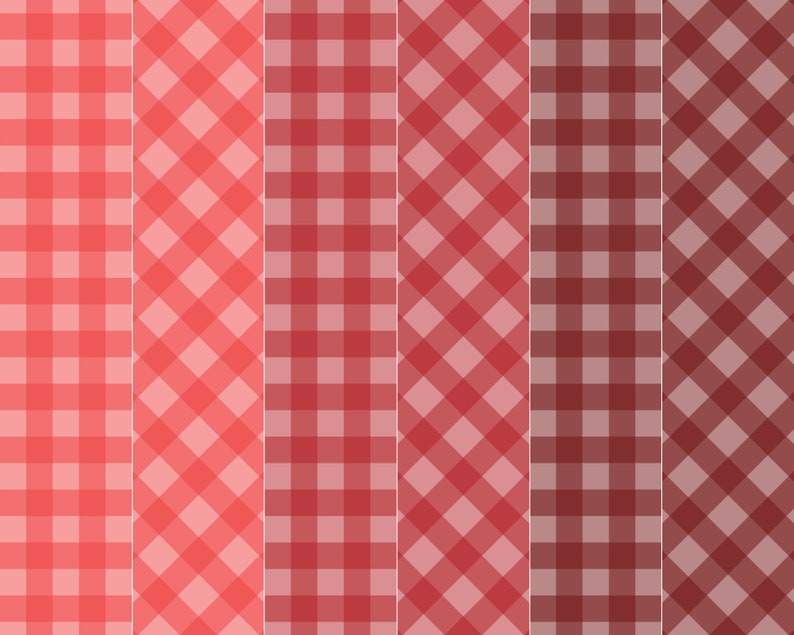 Red Gingham Background Digital Papers Red Gingham Digital - Etsy