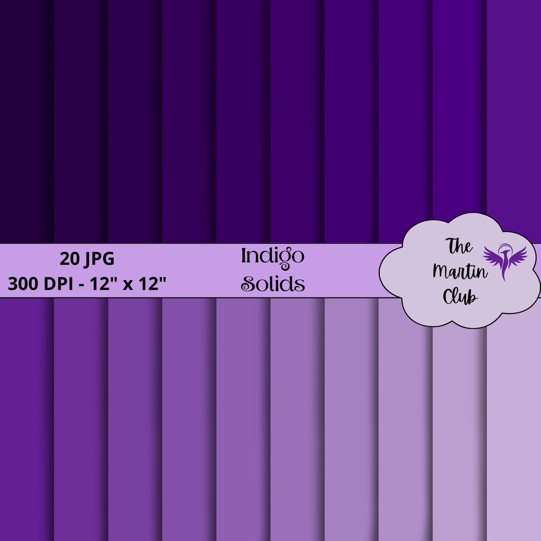 Indigo Solids Background Digital Papers Purple Solid Scrapbook Paper ...