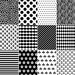 Black White Digital Papers Black White Pattern Scrapbook - Digital ...