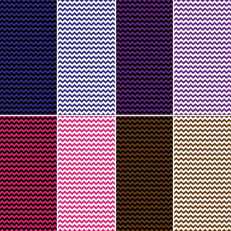 Mini Chevron Digital Paper Background Small White Black Chevron ...