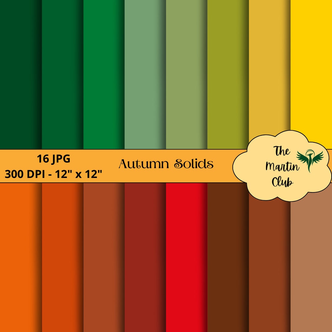 Autumn Solids Background Digital Papers Fall Solid Scrapbook Paper ...