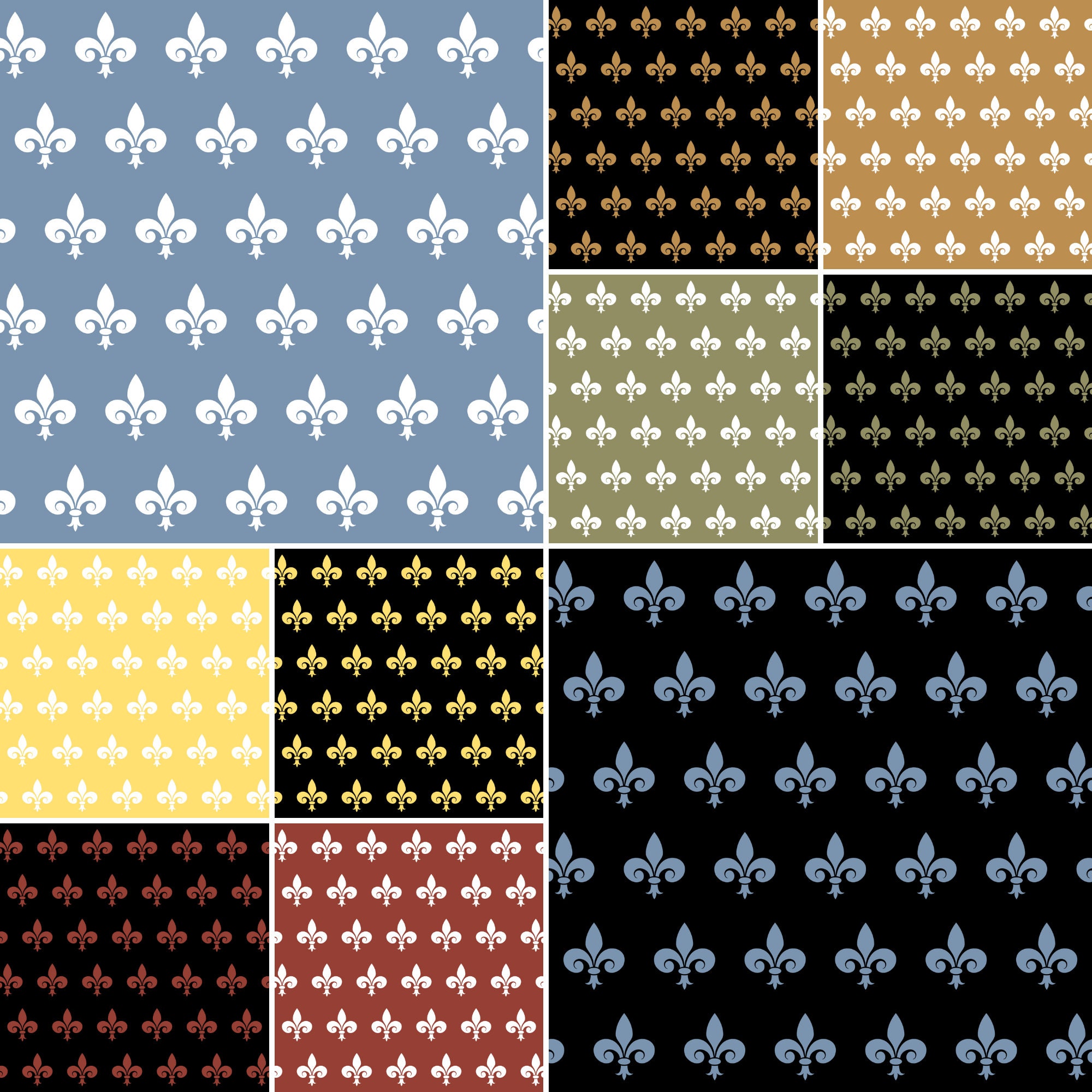 Fleur De Lis Background Digital Papers Medieval Royal Lily Digital ...