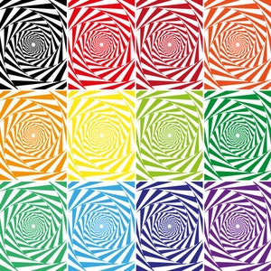 Vortex Background Digital Papers Rainbow White Vortex Scrapbook Paper ...