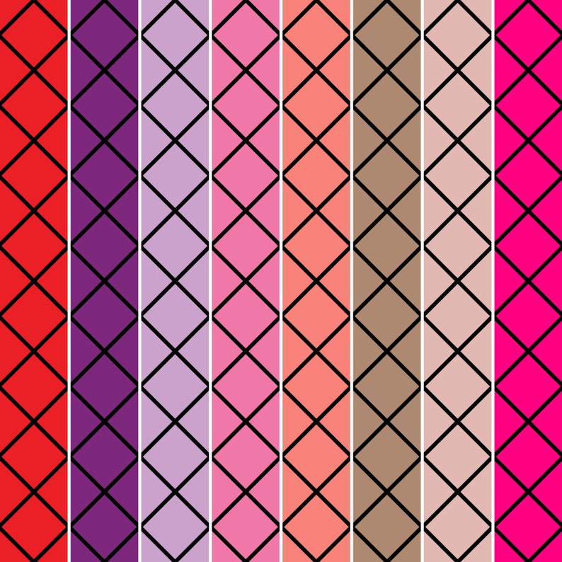Black Lattice Background Digital Papers Black Diagonal Grid Digital Scrapbook Paper Pattern ...