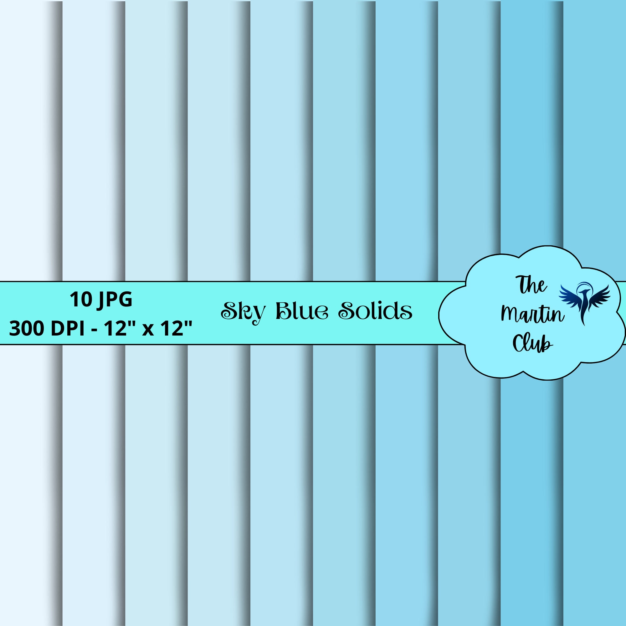 Sky Blue Solids Background Digital Papers Light Blue Solids Scrapbook ...