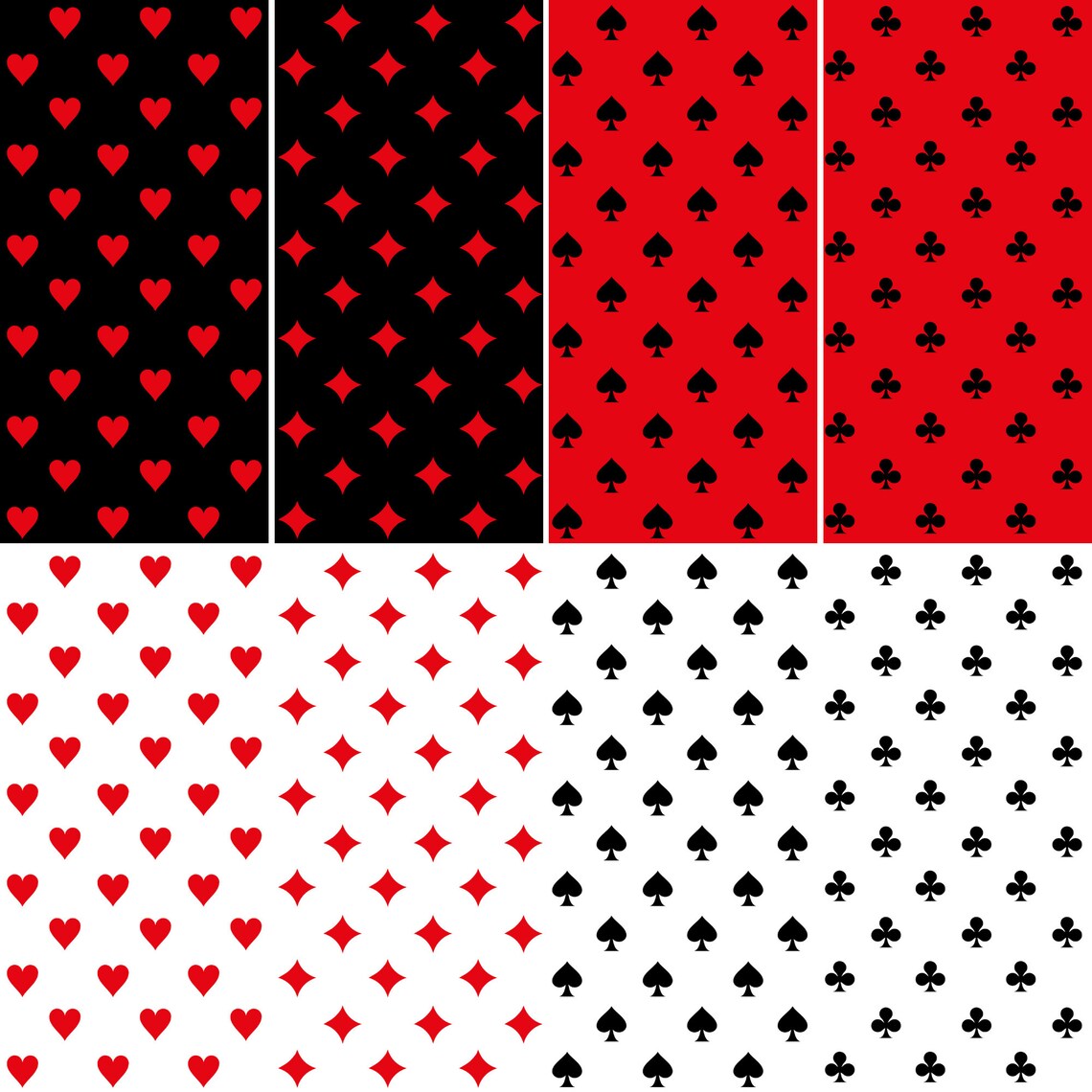 Playing Cards Background Digital Papers Gamble Scrapbook Pattern ...