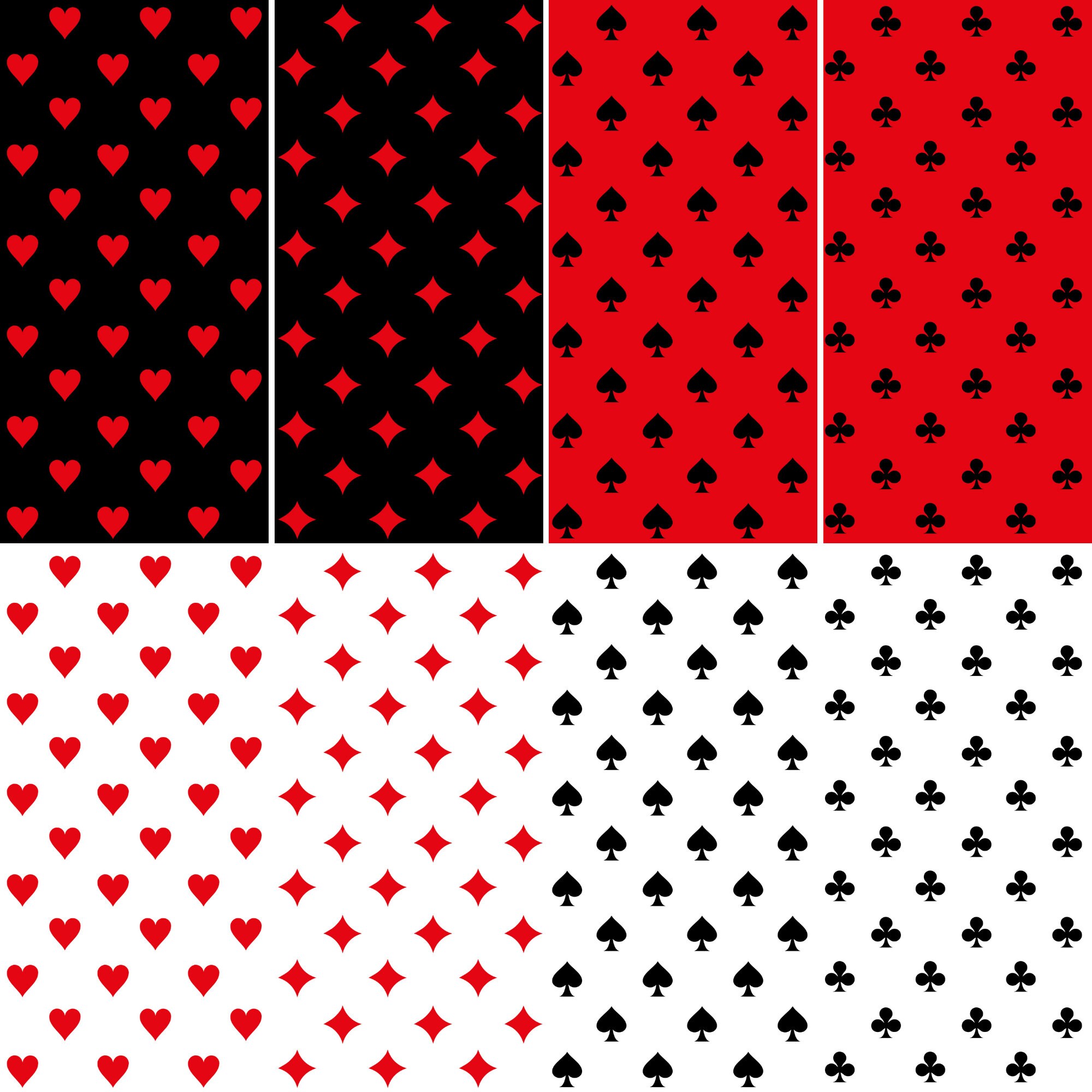 Playing Cards Background Digital Papers Gamble Scrapbook Pattern ...