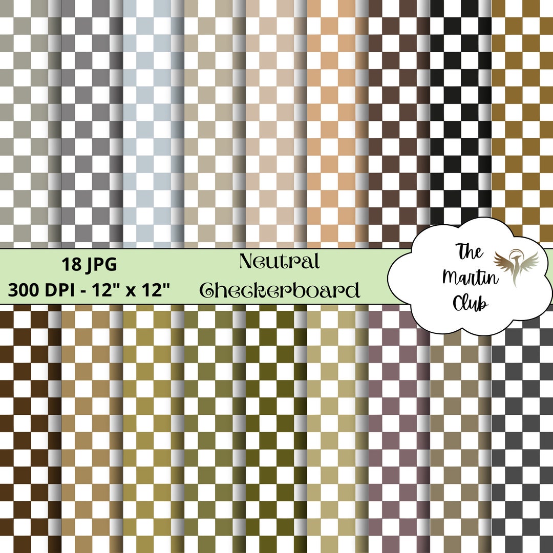 Neutral Checkered Background Checks Digital Papers Checkers Digital ...