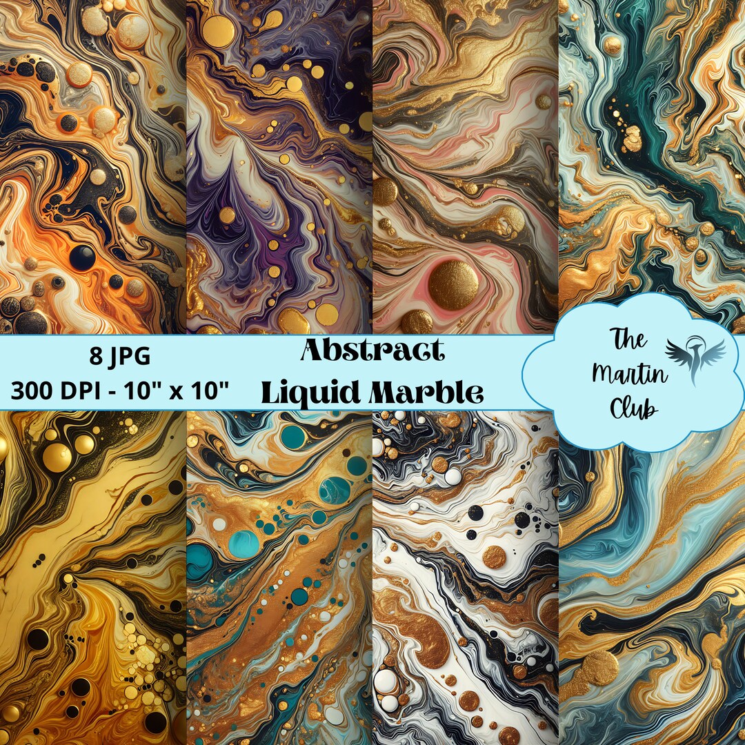 Abstract Liquid Marble Background Digital Papers Marble Texture ...