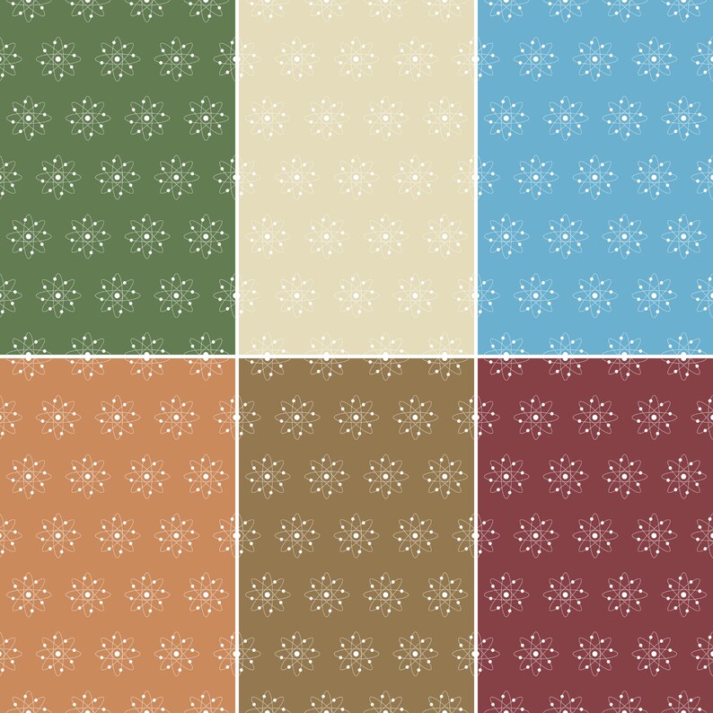 Atoms Digital Paper Background Science Scrapbook Paper Pattern ...
