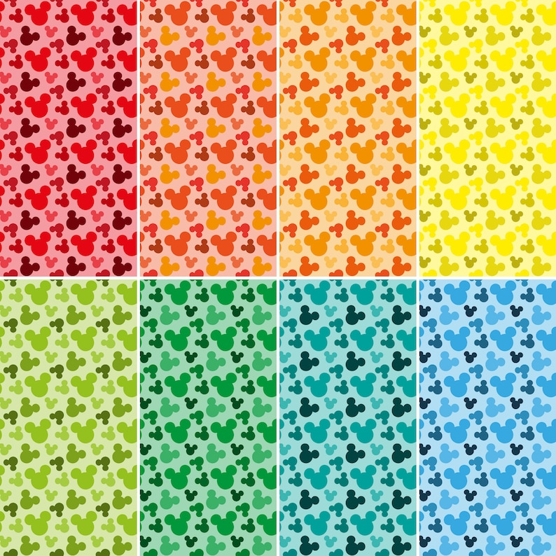 Mickey Mouse Ears Background Digital Papers Confetti Mouse Ears ...