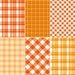 Orange Plaid Background Digital Papers Orange Buffalo Digital Scrapbook ...