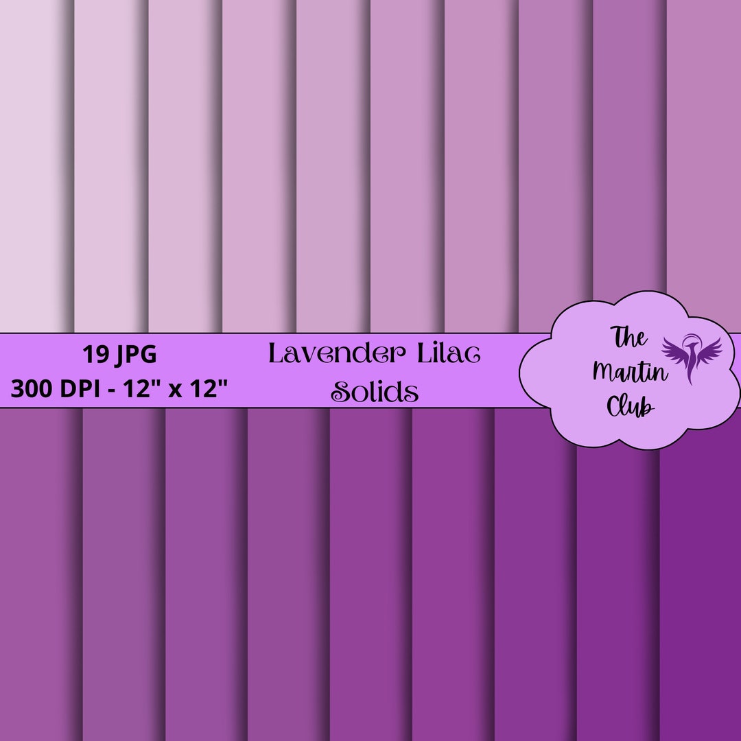 Lavender Solids Background Digital Papers Lilac Purple Solid Scrapbook ...
