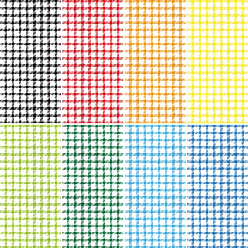Classic Buffalo Plaid Background Digital Papers Rainbow Buffalo Digital ...