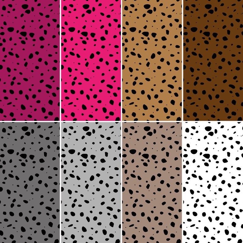 Black Dalmatian Print Background Digital Papers Dalmatian Spots Digital ...