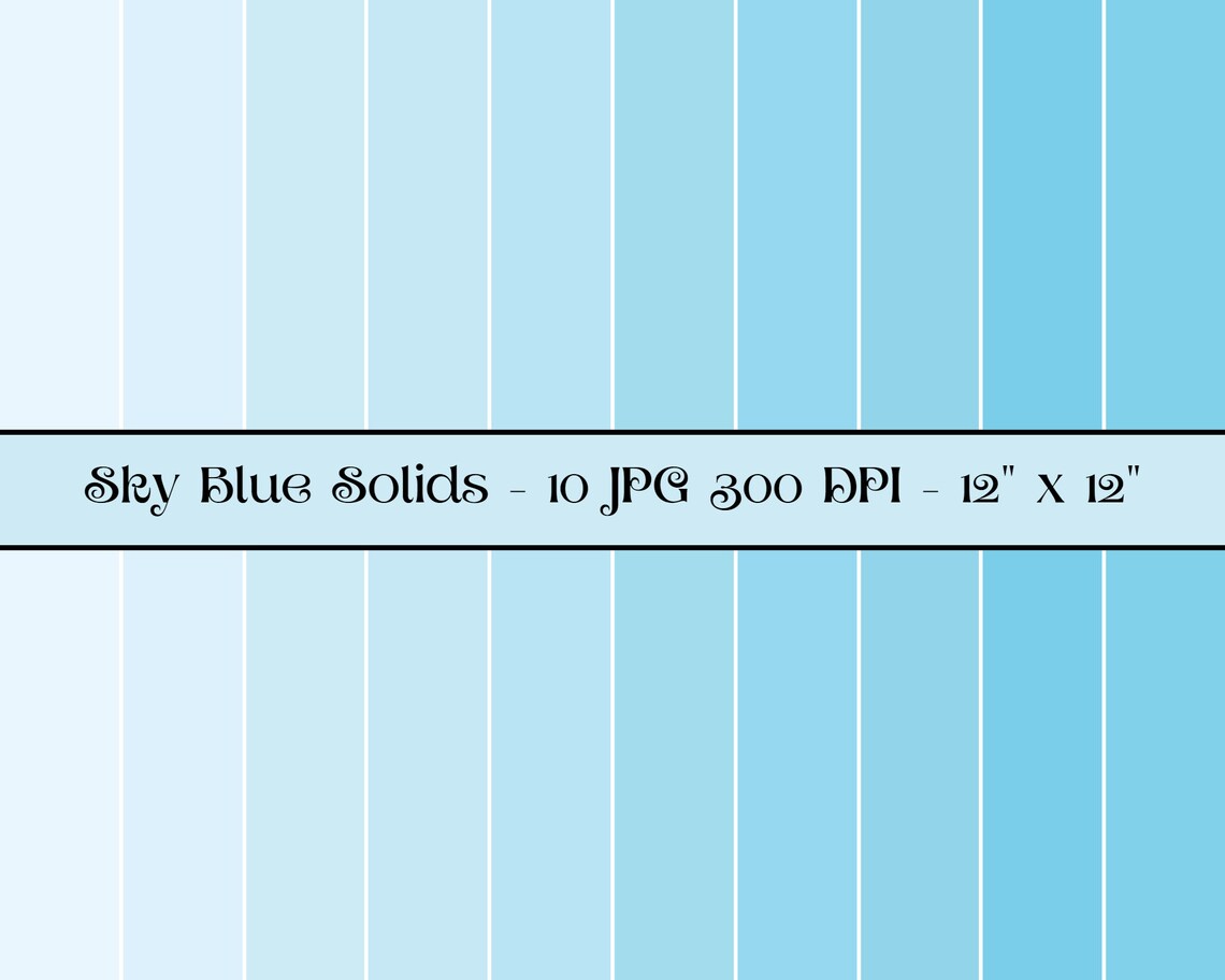 Sky Blue Solids Background Digital Papers Light Blue Solids - Etsy