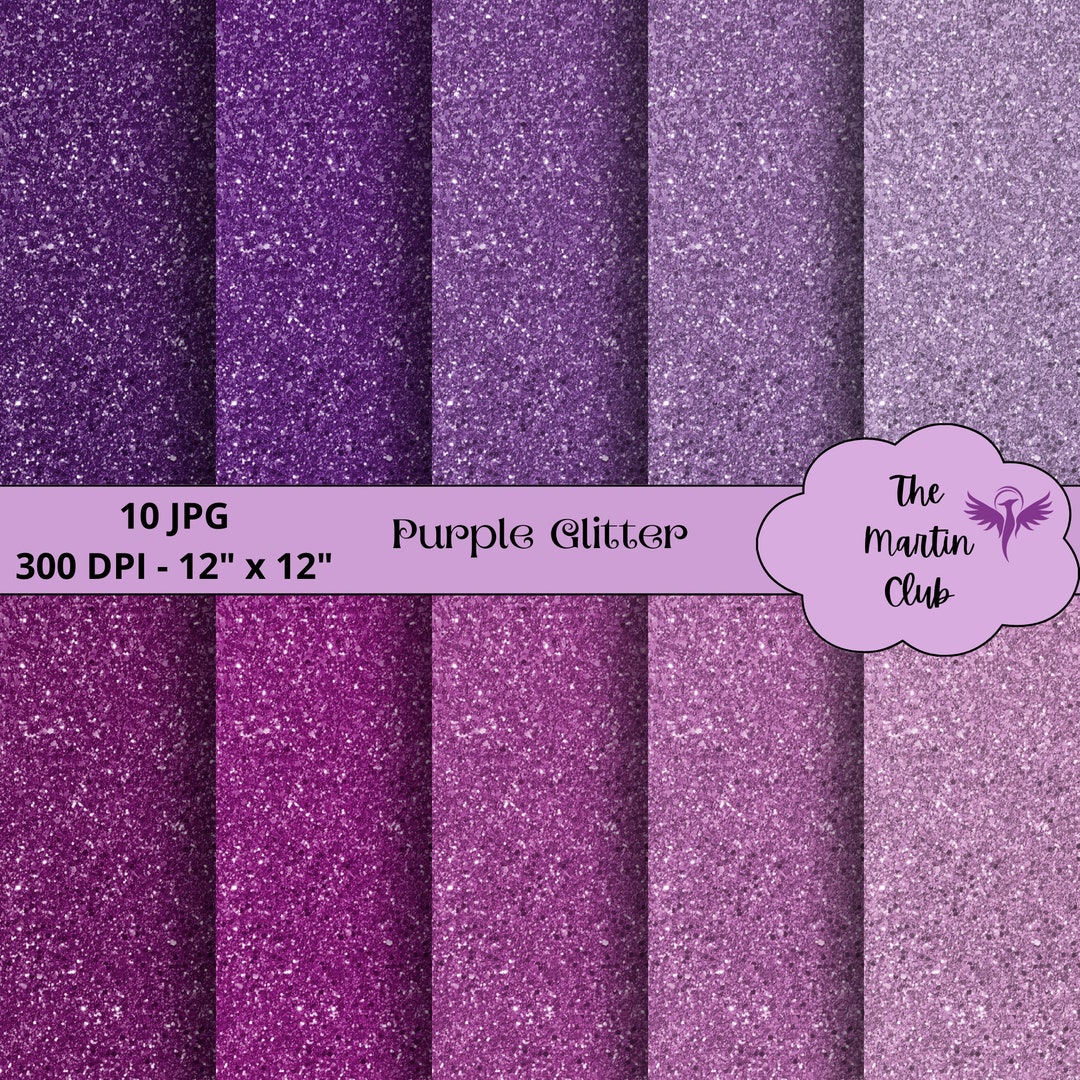 Purple Glitter Background Digital Papers Violet Glitter Digital Paper ...