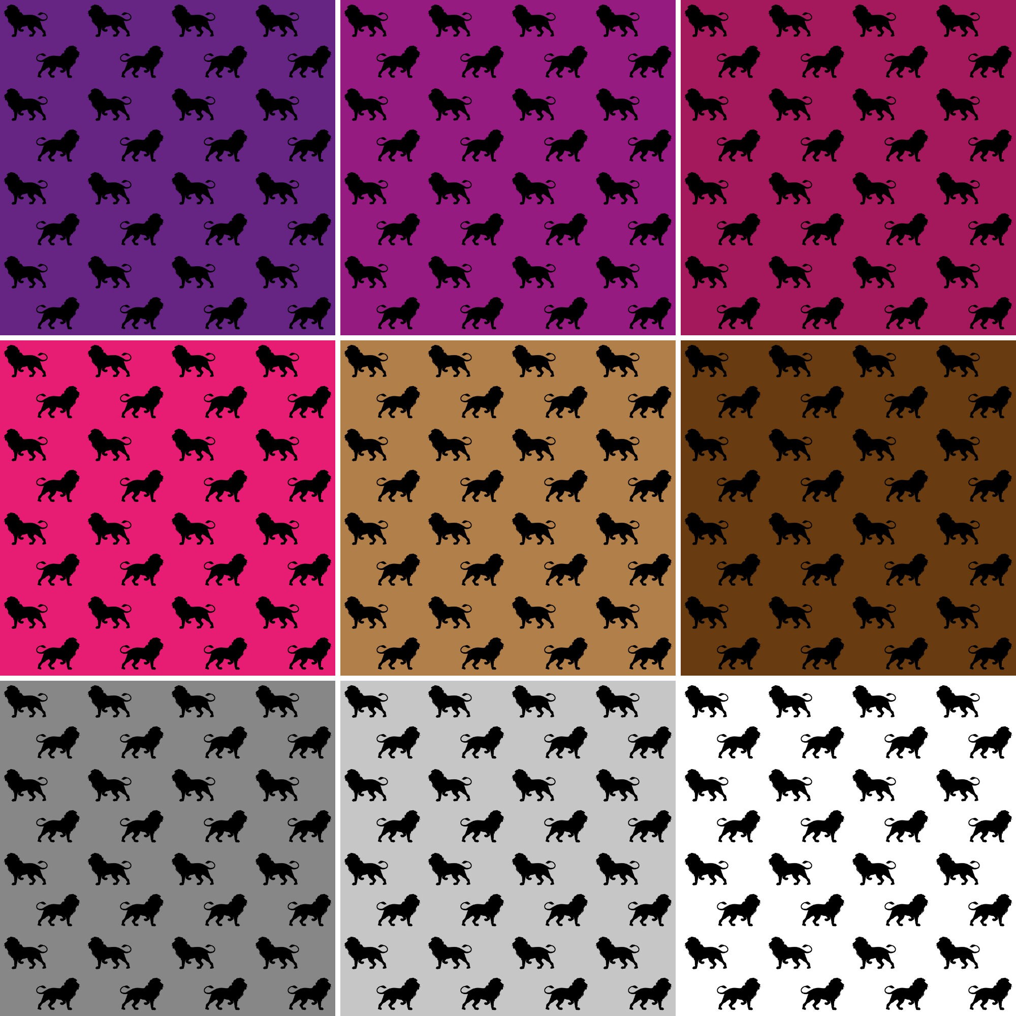 Black Lions Background Digital Papers Rainbow Lions Scrapbook Paper ...