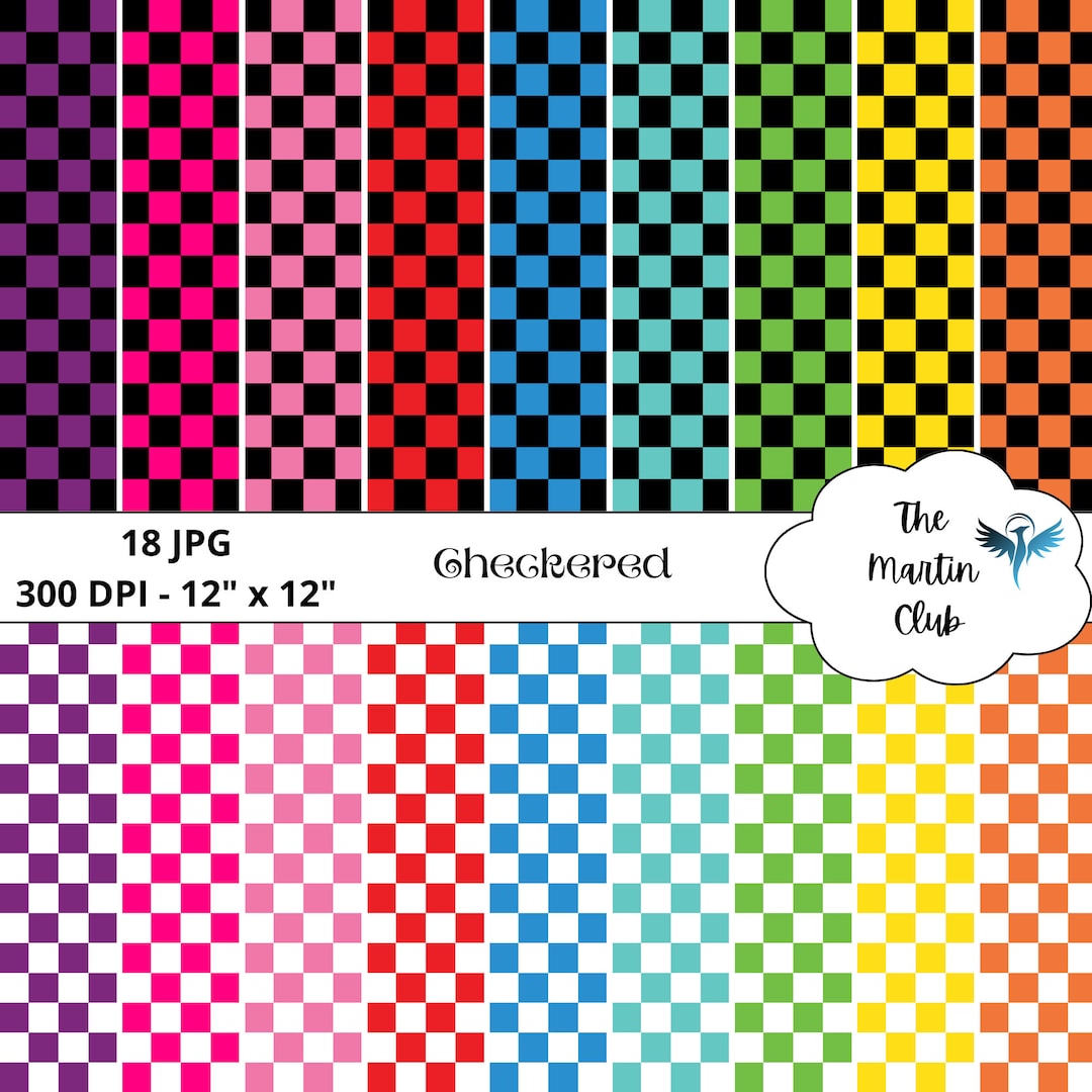 Checkered Background Digital Papers Checkers Digital Scrapbook Paper ...